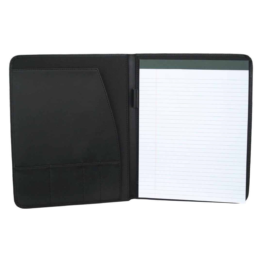 Padfolio - Black Simulated Leather – Mercury Tactical Gear