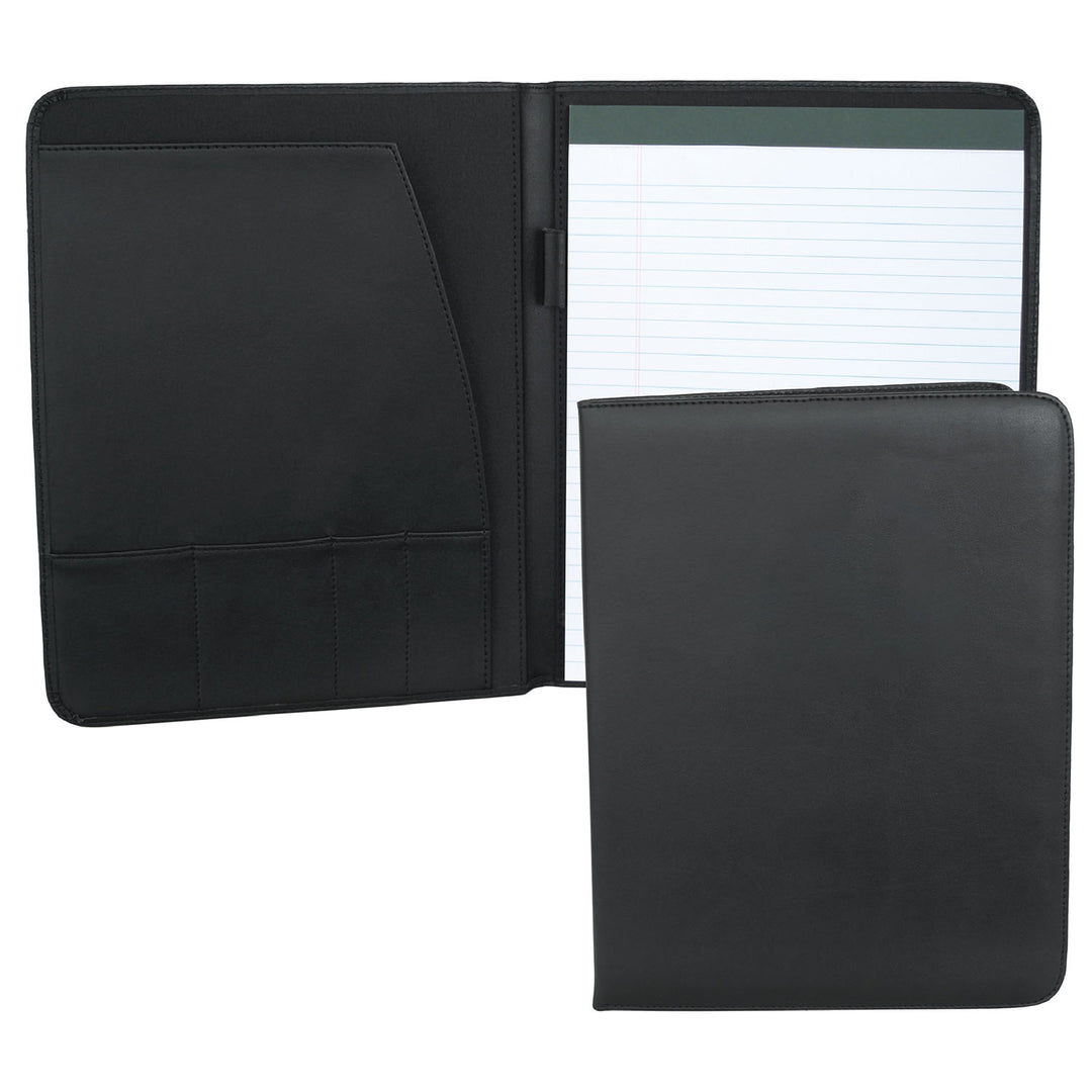 Padfolio - Black Simulated Leather – Mercury Tactical Gear