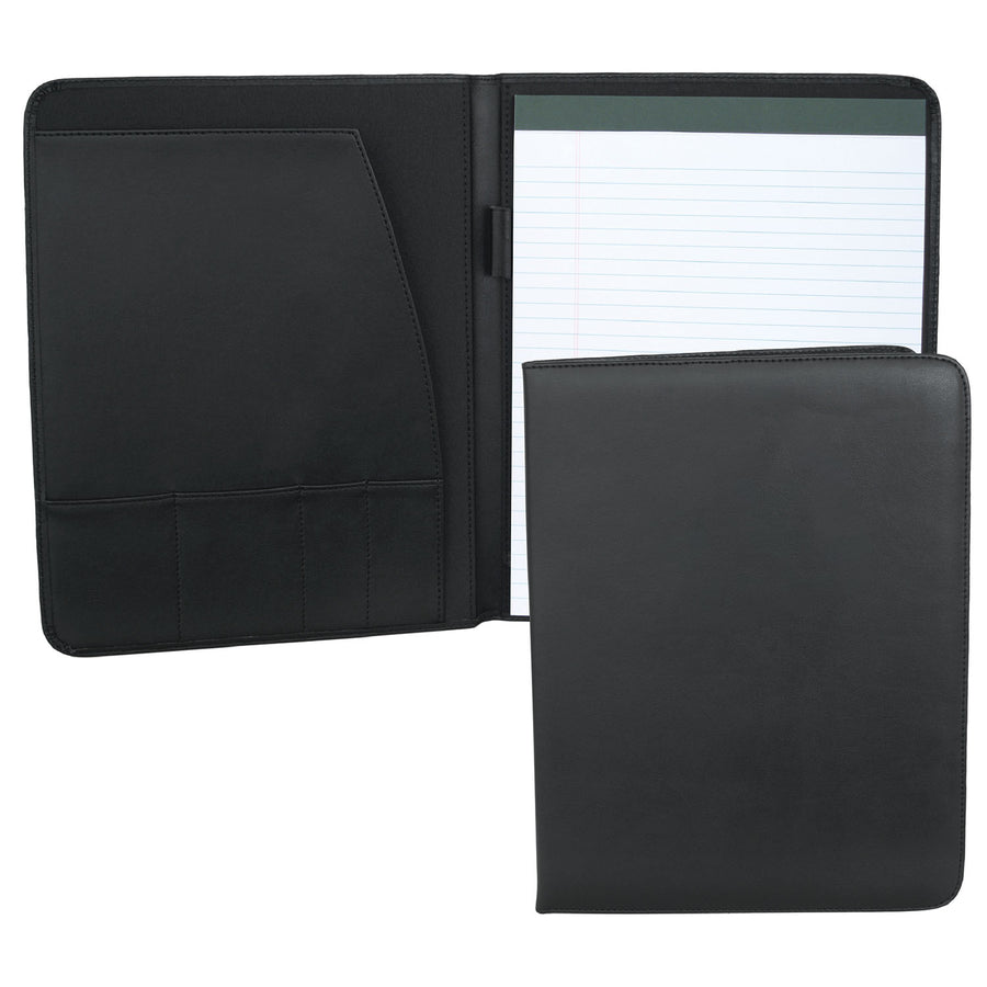 Padfolio - Black Simulated Leather – Mercury Tactical Gear